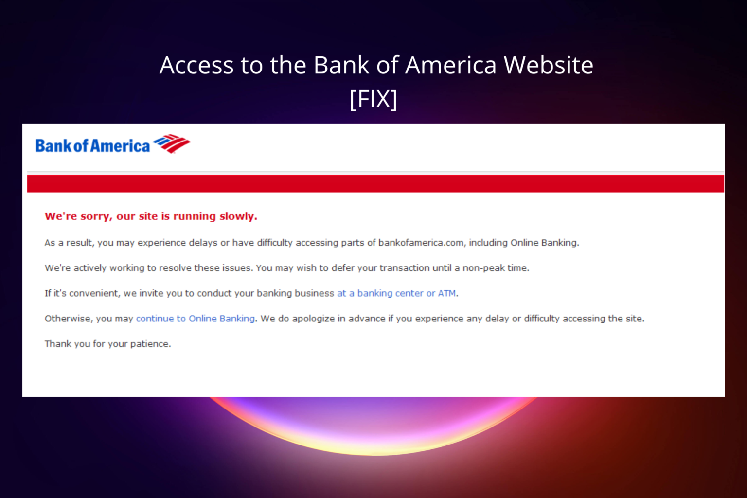 Bank of America Website Won't Load? Here are 5 Easy Fixes