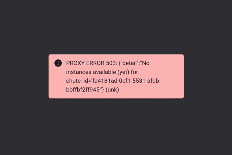 Proxy Error 503: What It Means and How to Fix It Easily